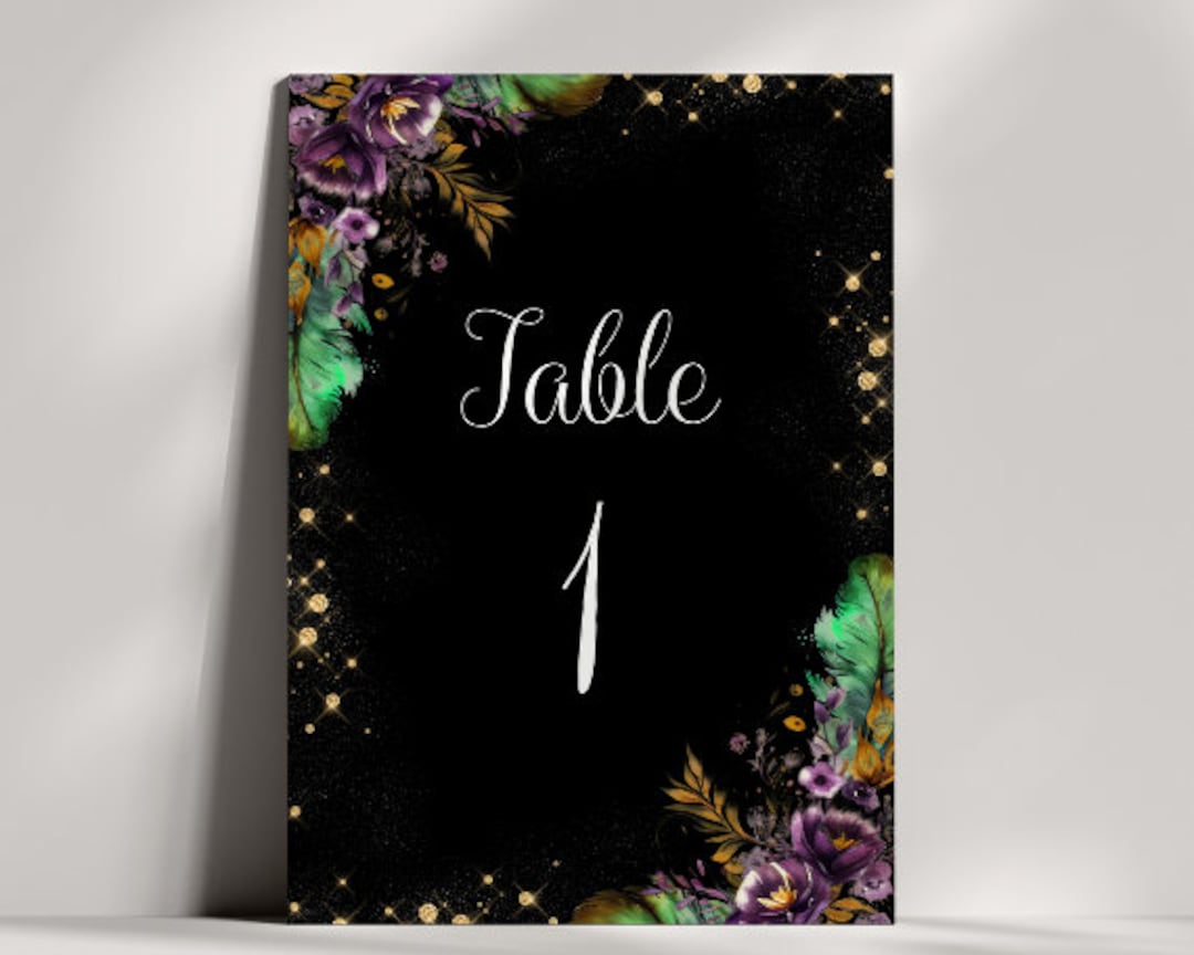 EDITABLE Masquerade Table Numbers Template, Masquerade Ball Table Decor ...
