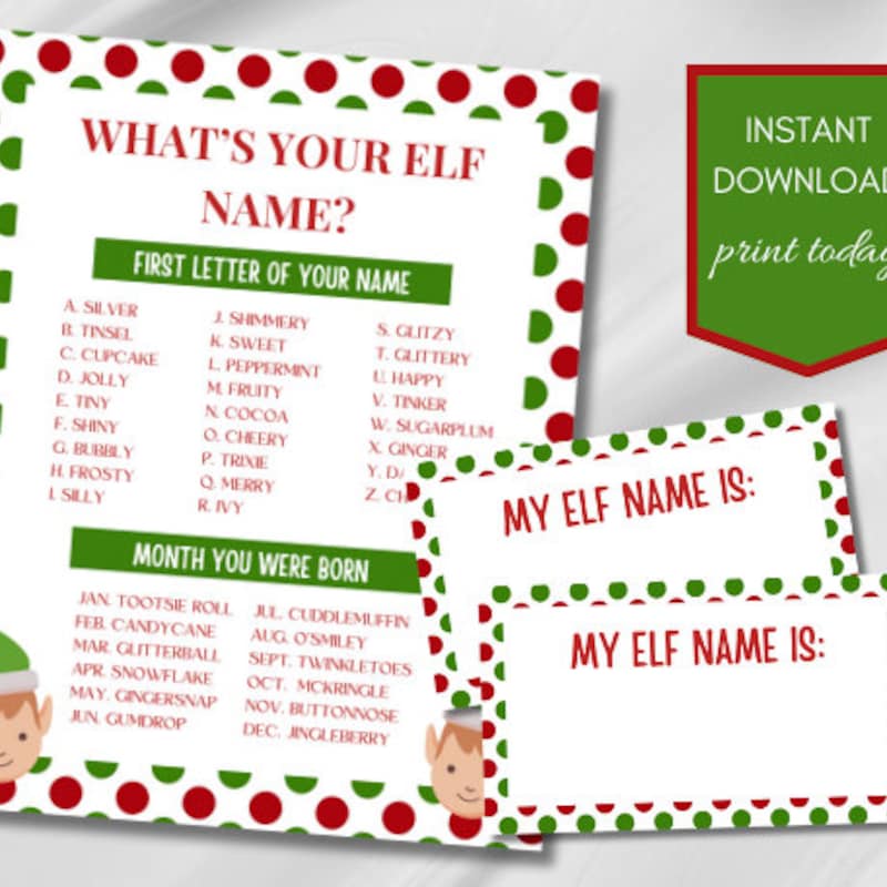 Whats Your Elf Name - Etsy