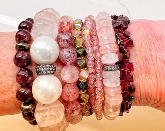 Garnet Arm Bracelet - Etsy