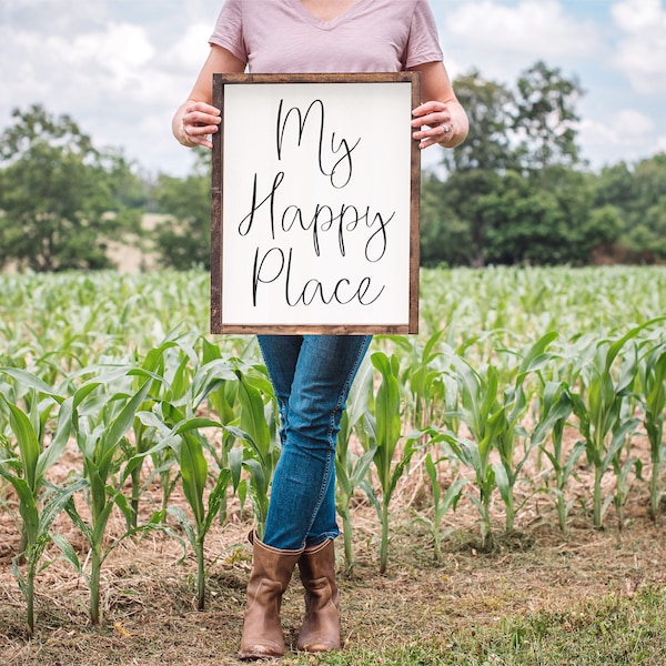 Happy Place Signs - Etsy