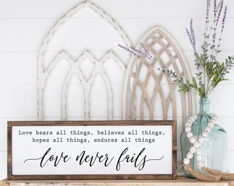 Love Never Fails Sign - Etsy
