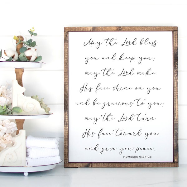 May the Lord Bless You and Keep You Sign - Etsy