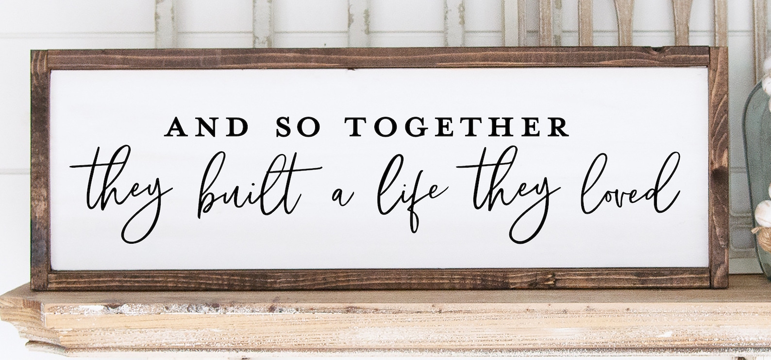 And so Together They Built A Life They Loved Wood Framed | Etsy