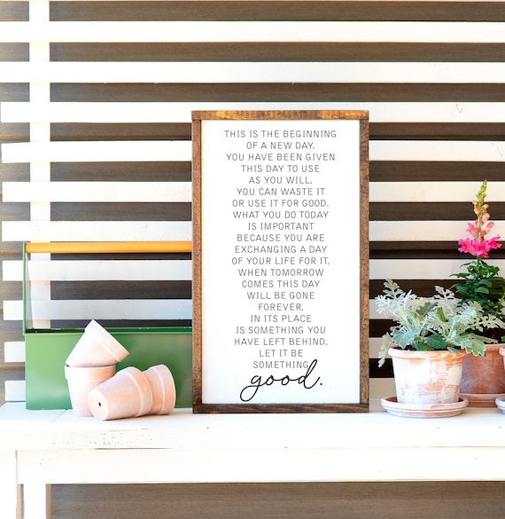 This is the Beginning of A New Day Sign Pine Wood Framed - Etsy