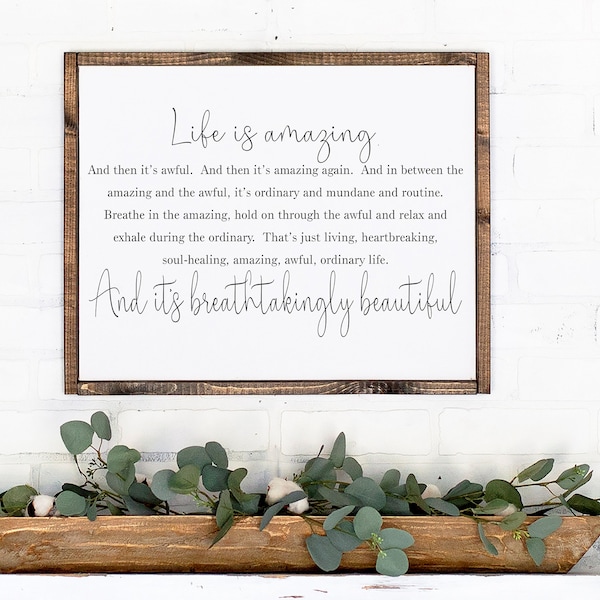 Life is Amazing - Etsy