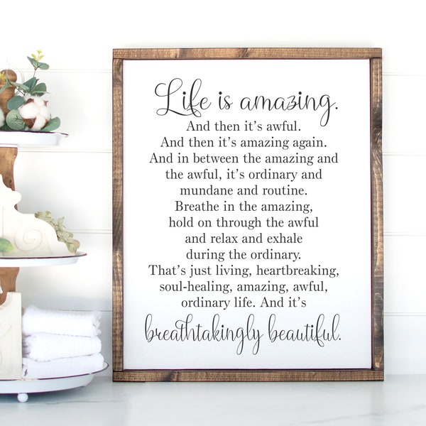 Life Quote Sign - Etsy