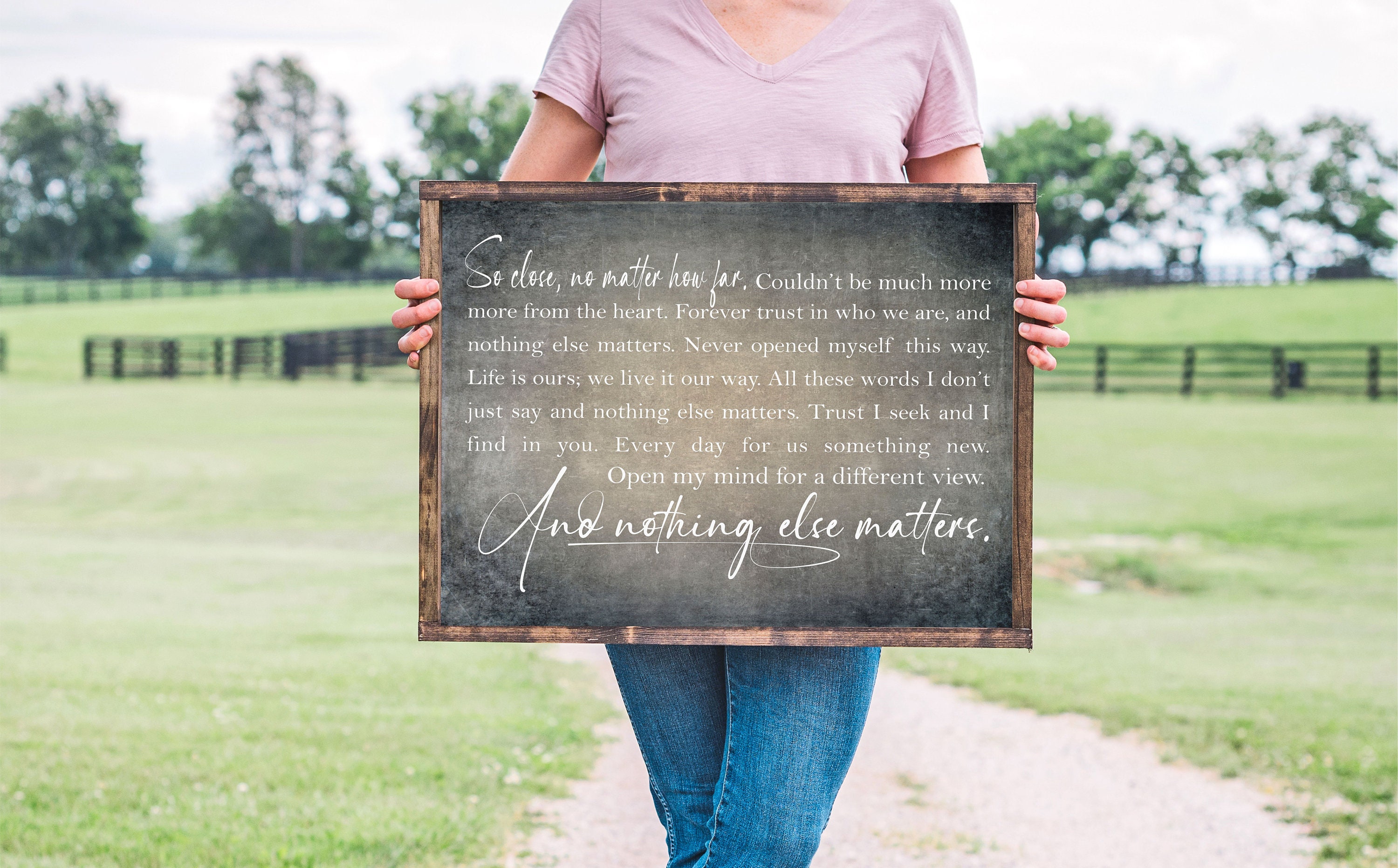 And Nothing Else Matters Metallica Song Lyrics Sign | Etsy