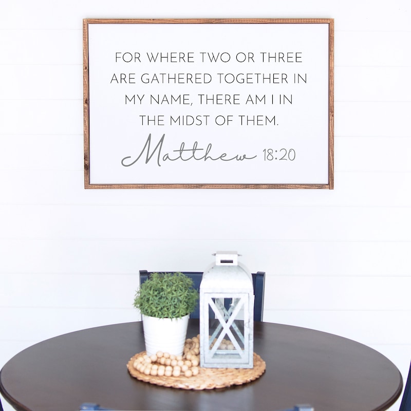 Verse Matthew 18 20 - Etsy