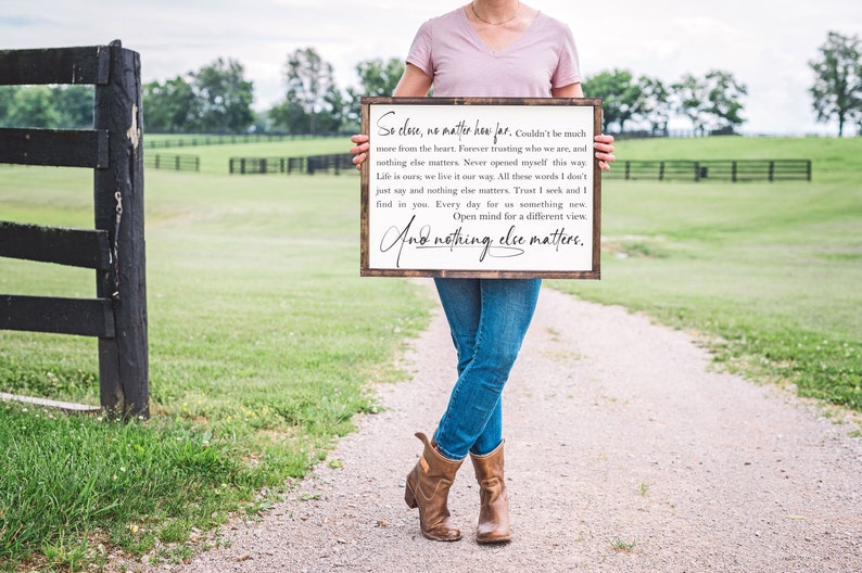 And Nothing Else Matters Metallica Song Lyrics Sign - Etsy