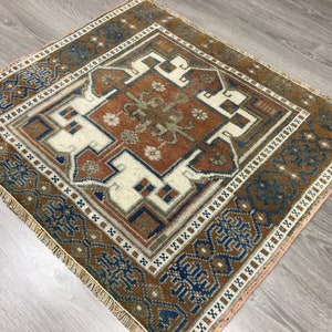 Small Square Rug, Rustic Small Rug,wool Bohemian Rug, Small Oushak Rug ...