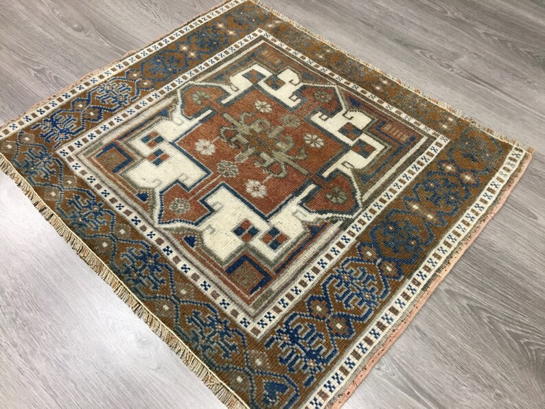 Small Square Rug Rustic Small Rugwool Bohemian Rug Small - Etsy