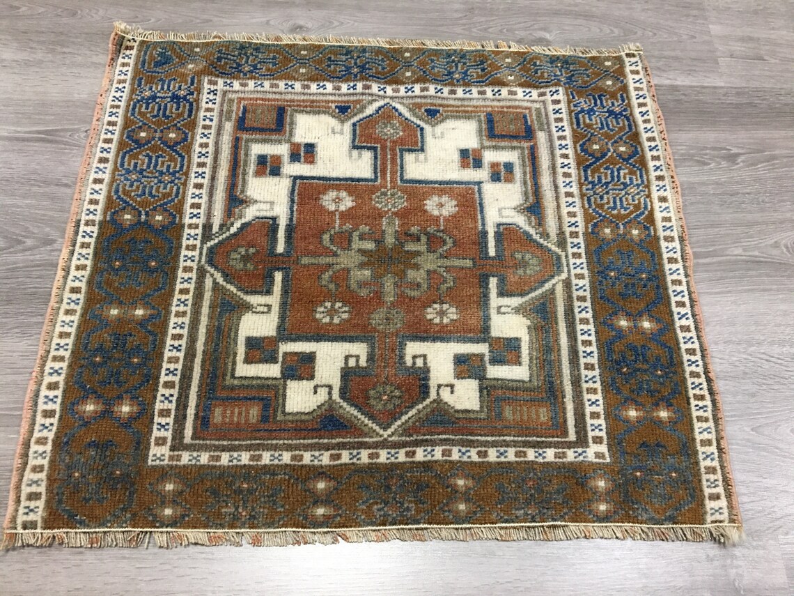 Small Square Rug Rustic Small Rugwool Bohemian Rug Small | Etsy