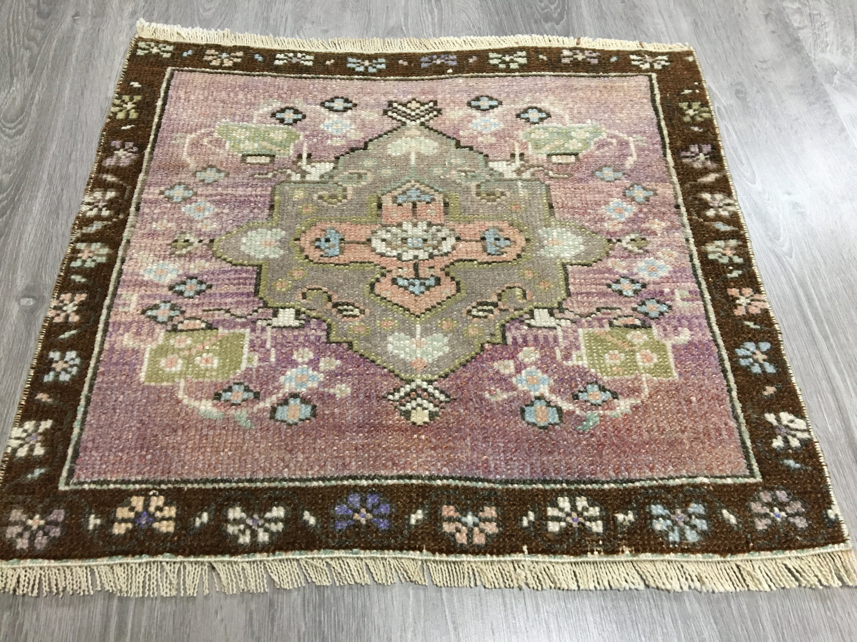 Ethnic Square Rug Hand Made Rugsquare Anatolian Rug Square - Etsy