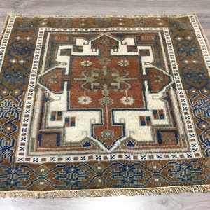 Small Square Rug, Rustic Small Rug,wool Bohemian Rug, Small Oushak Rug ...