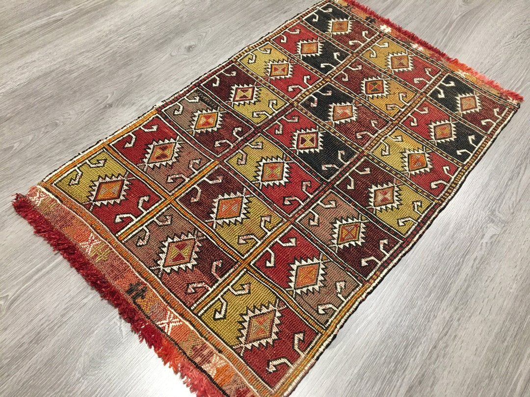 Small Size Soumak,small Soumak Rug,small Kilim Rug,vintage Soumak Rug ...