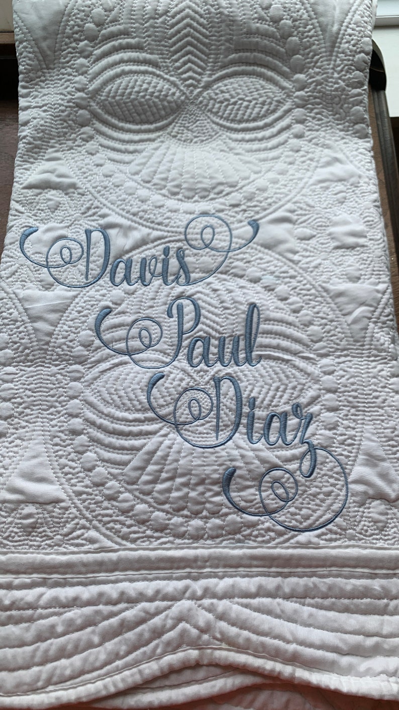 Heirloom Baby Blanket Personalized, Color White - Etsy