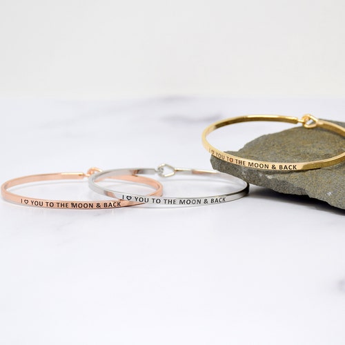 To the Moon and Back Bracelet Morse Code Bracelet Gift for - Etsy