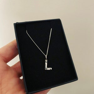 Silver Letter L Necklace - Small Sterling Silver Initial Charm ...