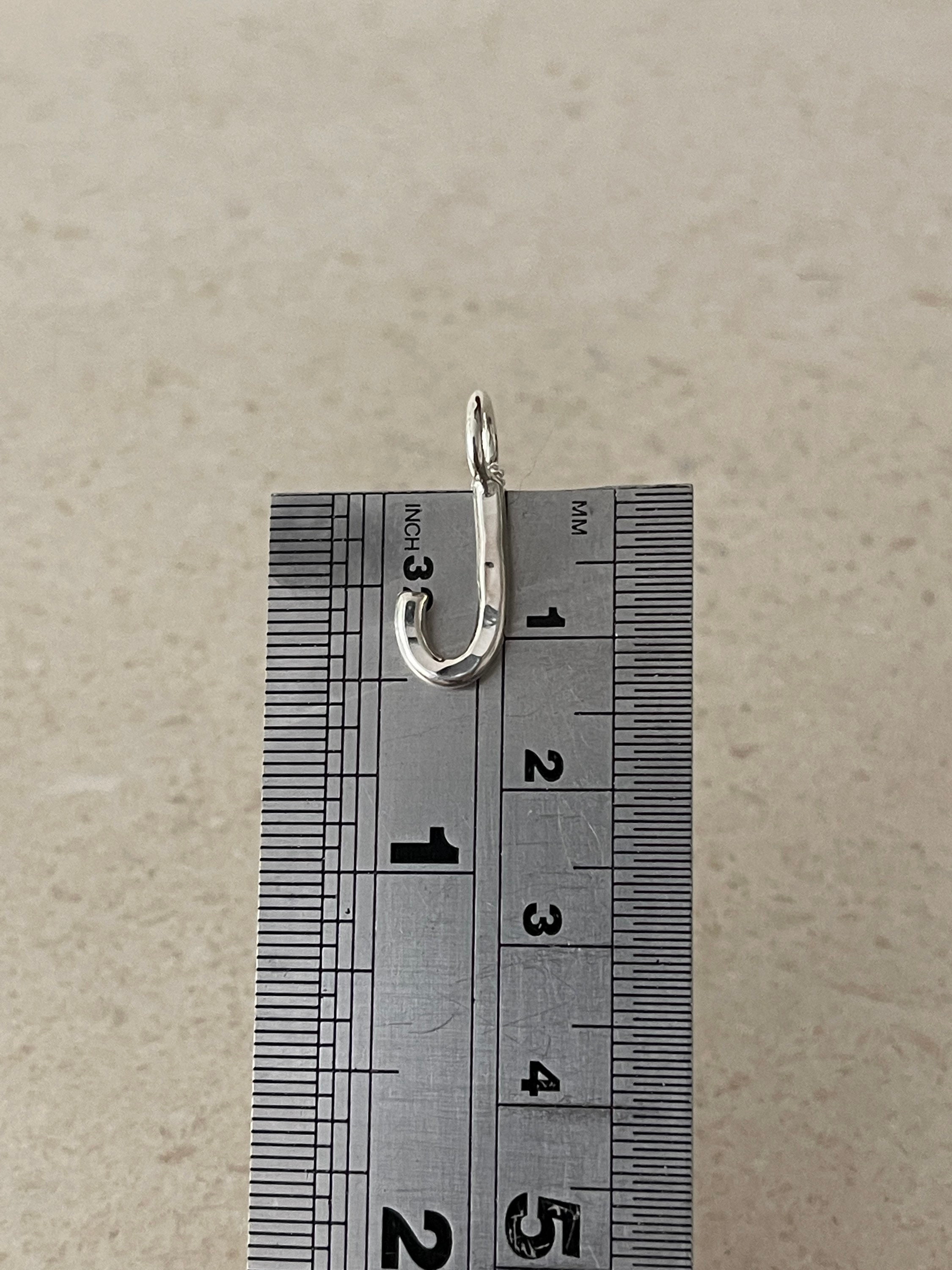 Silver Letter J Necklace Small Sterling Silver Initial - Etsy UK