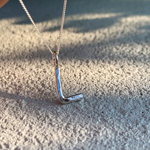 Silver Letter L Necklace - Small Sterling Silver Initial Charm ...