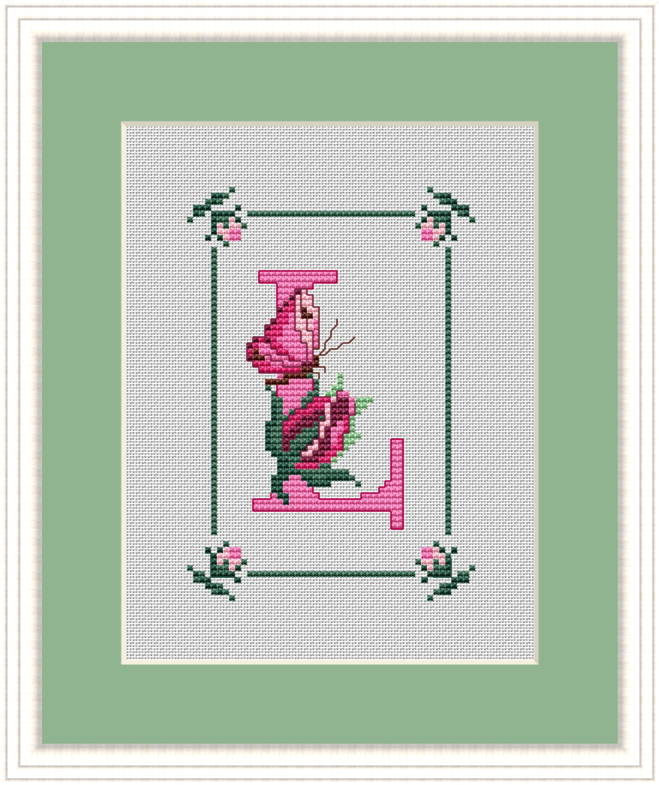 Cross Stitch Pattern Alphabet Letter L Monogram Cross Stitch | Etsy