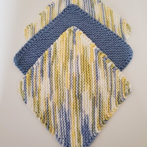 Cotton Dish Cloths, 100% Cotton Hand Knitted Wash Cloths, Gift for Her ...