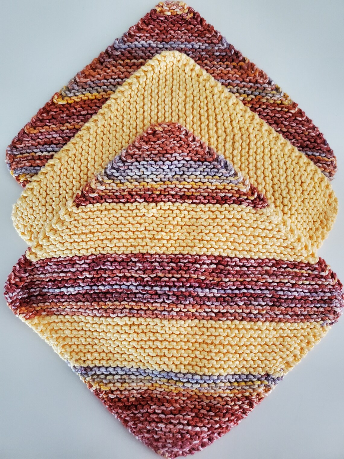 Cotton Dish Cloths 100% Cotton Hand Knitted Wash Cloths Gift - Etsy