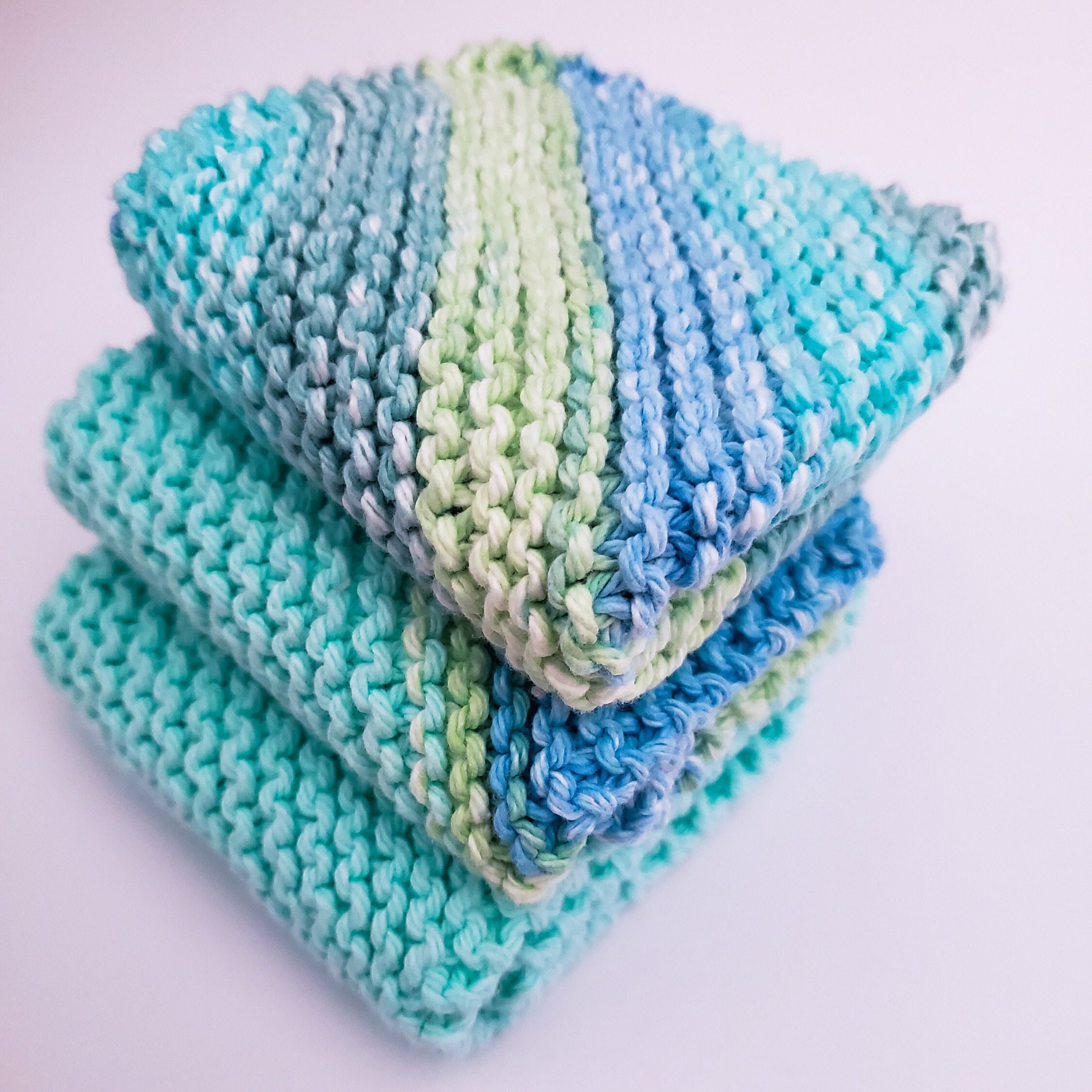 Cotton Dish Cloths, 100% Cotton Hand Knitted Wash Cloths, Home Gifts ...