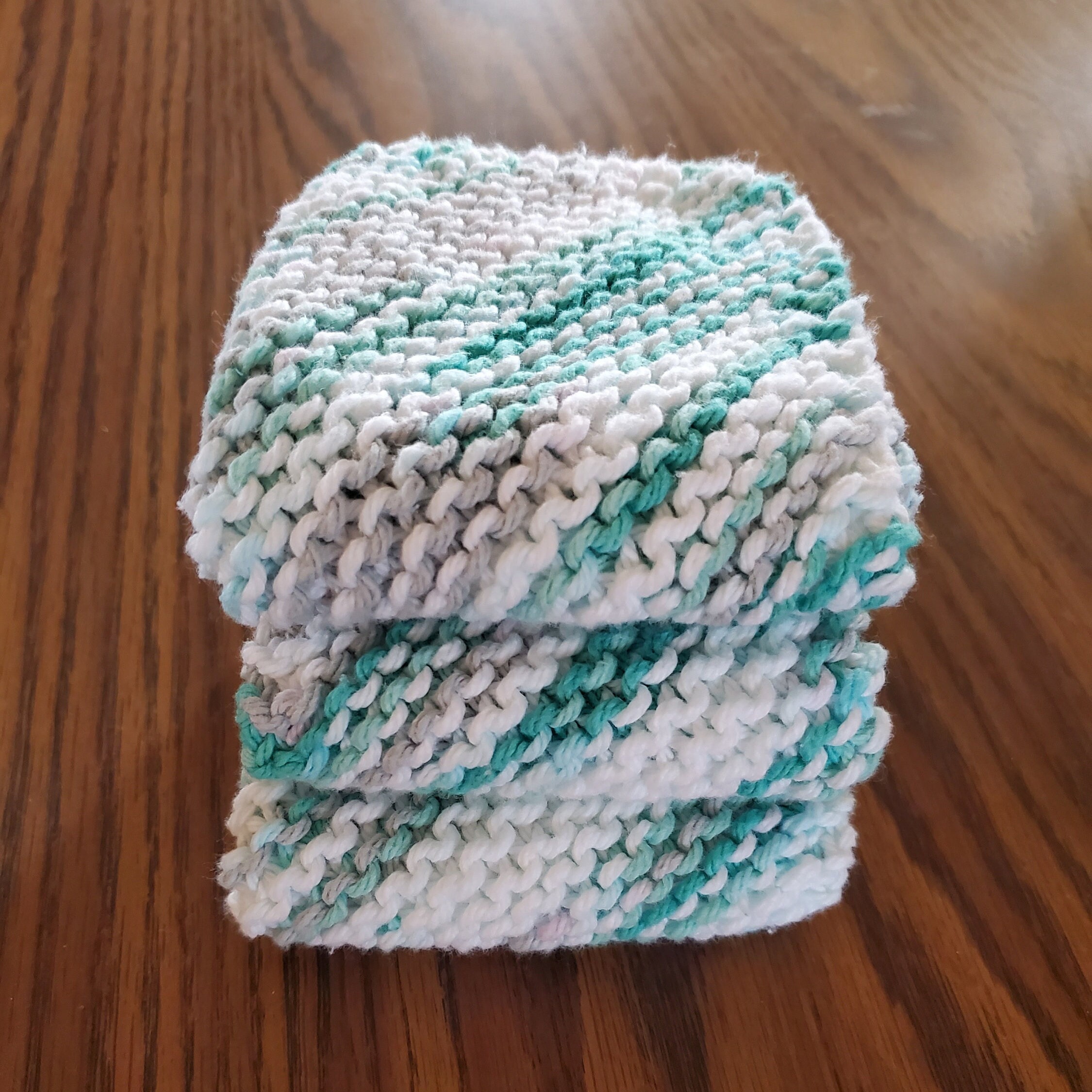 Cotton Dish Cloths, 100% Cotton Hand Knitted Wash Cloths, Gift for Her ...