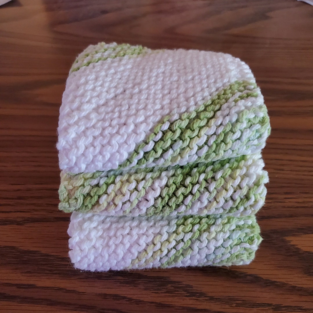 Cotton Dish Cloths, 100% Cotton Hand Knitted Wash Cloths, Home Gifts ...