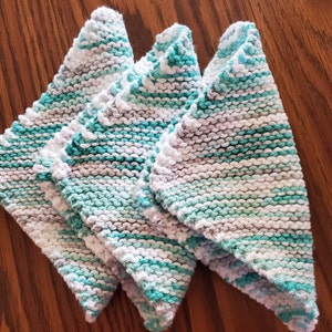 Cotton Dish Cloths, 100% Cotton Hand Knitted Wash Cloths, Gift for Her ...