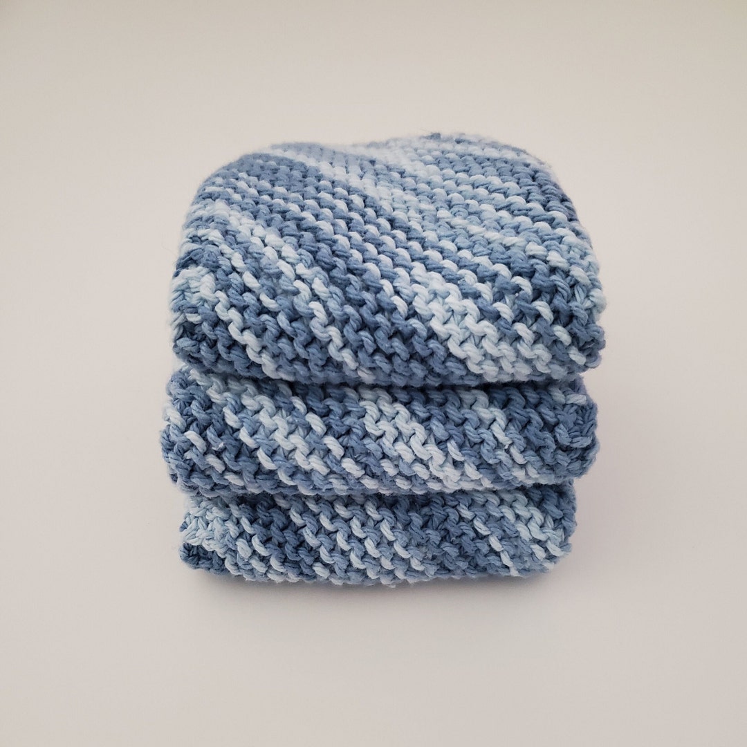 Cotton Dish Cloths, 100% Cotton Hand Knitted Wash Cloths, Gift for Her ...