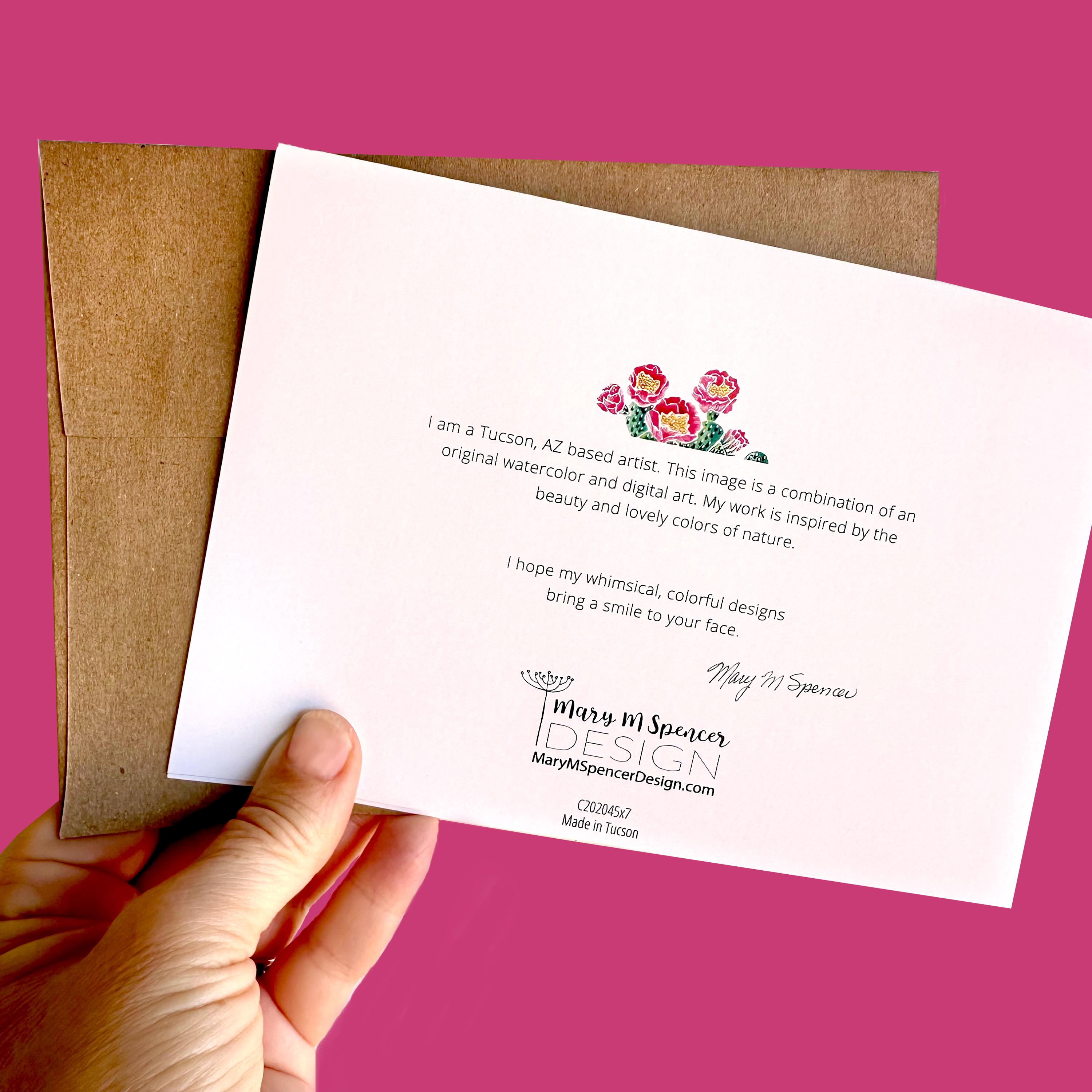 Happy Birthday Card, Blooming Prickly Pear, Southwest Birthday ...