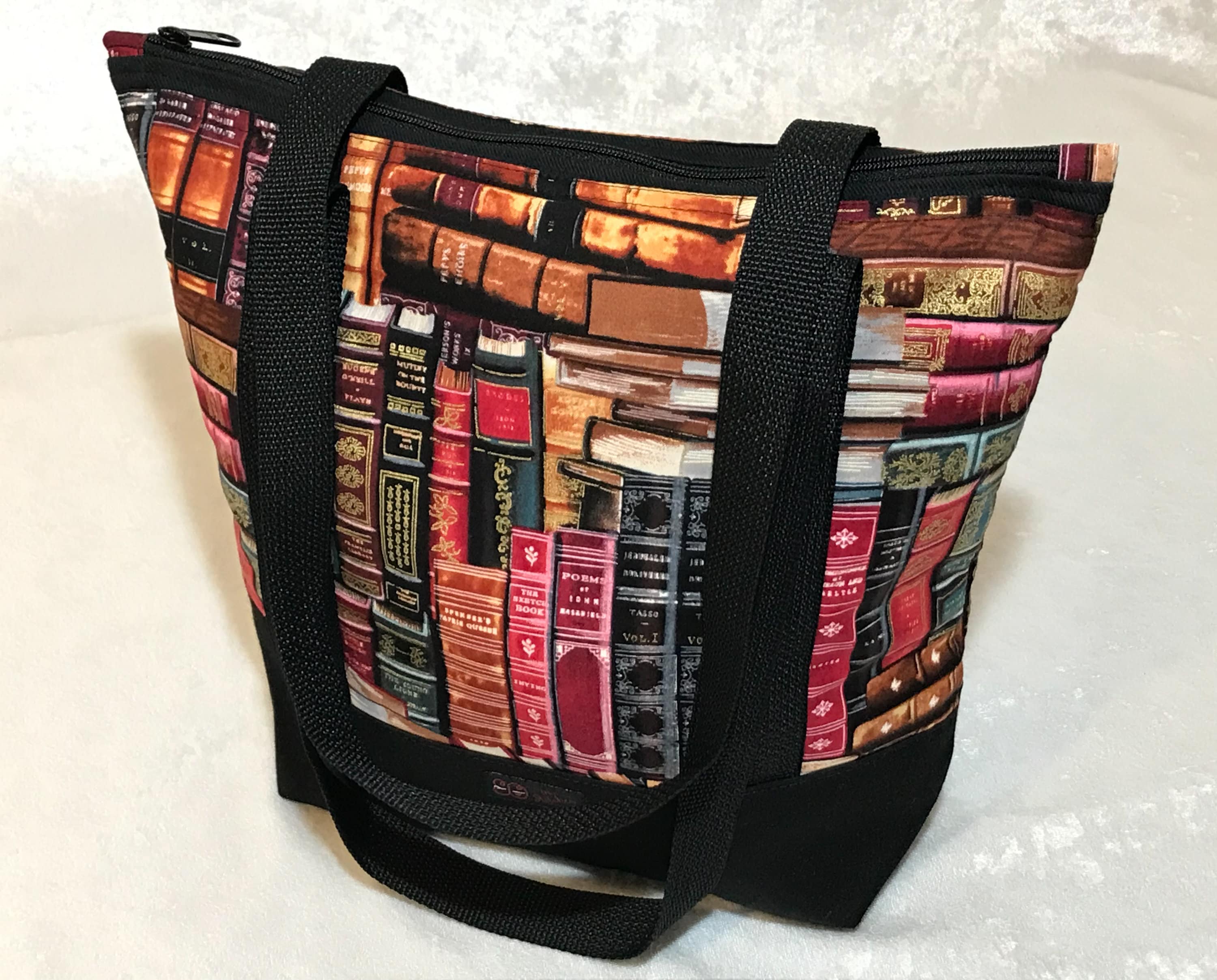 Library Book Purse, Handbag, Book Lover Bag, Gold Metallic Accents ...