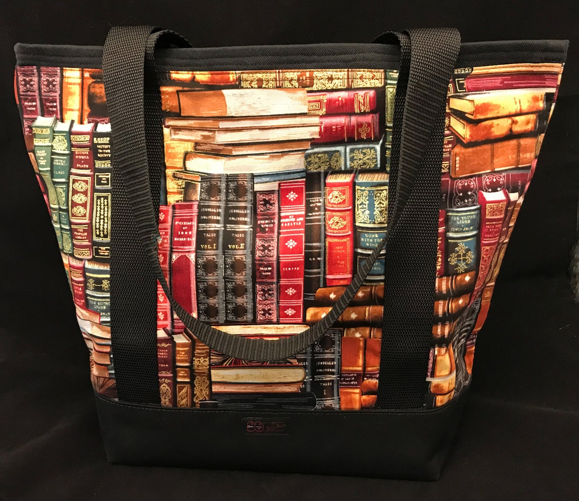 Library Book Tote Bag Teachers Tote Bag Librarian Book Bag | Etsy
