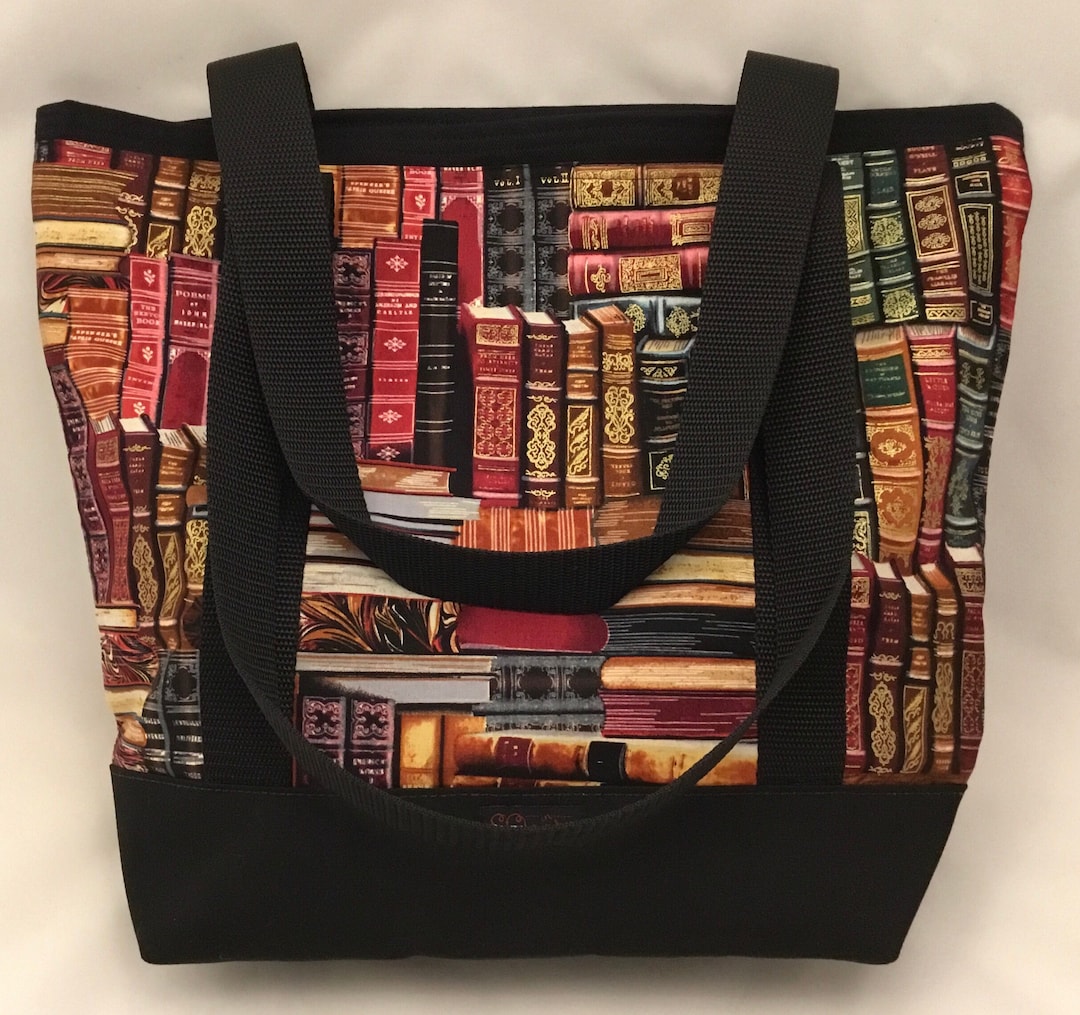 Library Book Tote Bag, Teachers Tote Bag, Librarian Book Bag, Student ...