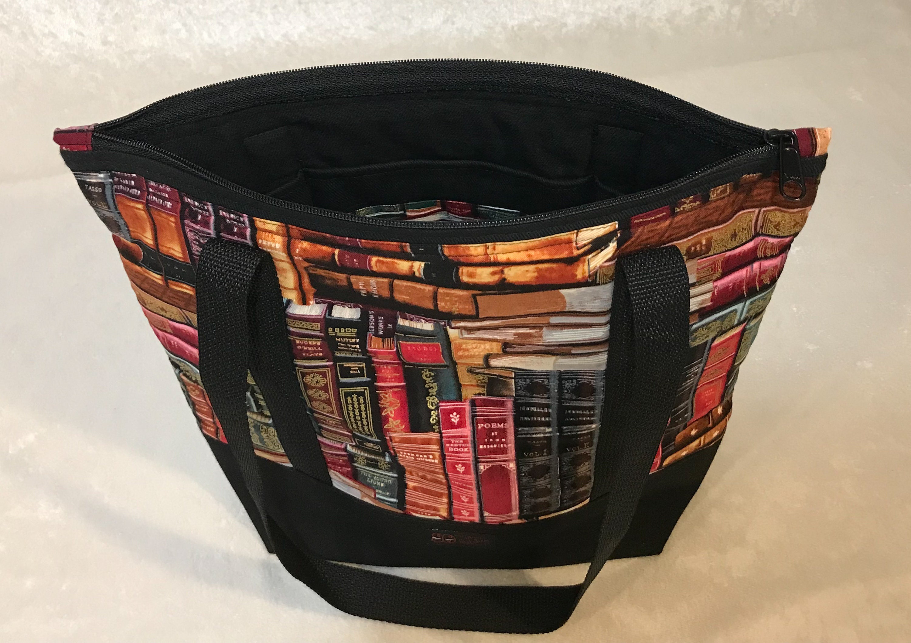 Library Book Purse, Handbag, Book Lover Bag, Gold Metallic Accents ...