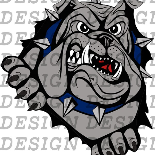Royal Blue Bulldog Png - Etsy