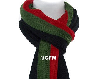 Red and Green Scarf | Etsy