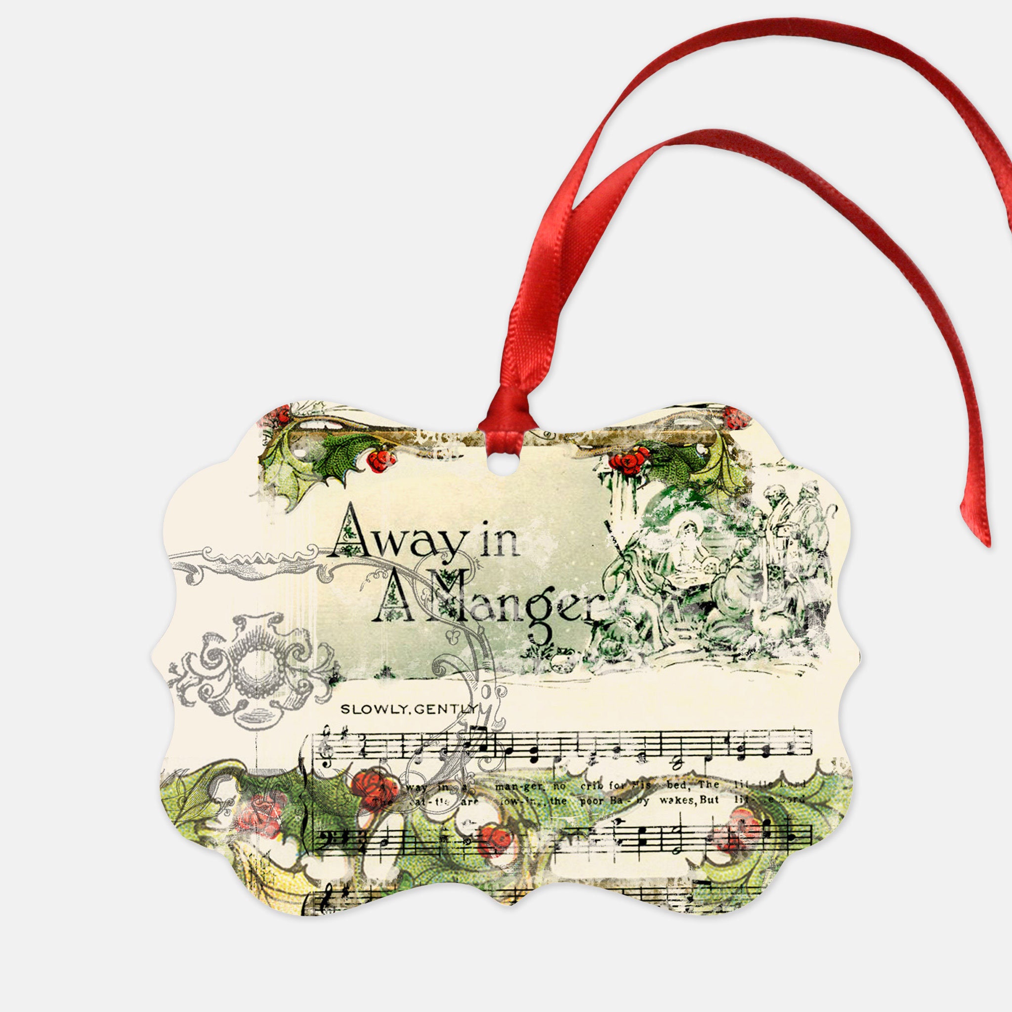 Vintage Sheet Music Christmas Ornaments, Musical Ornaments, Victorian ...