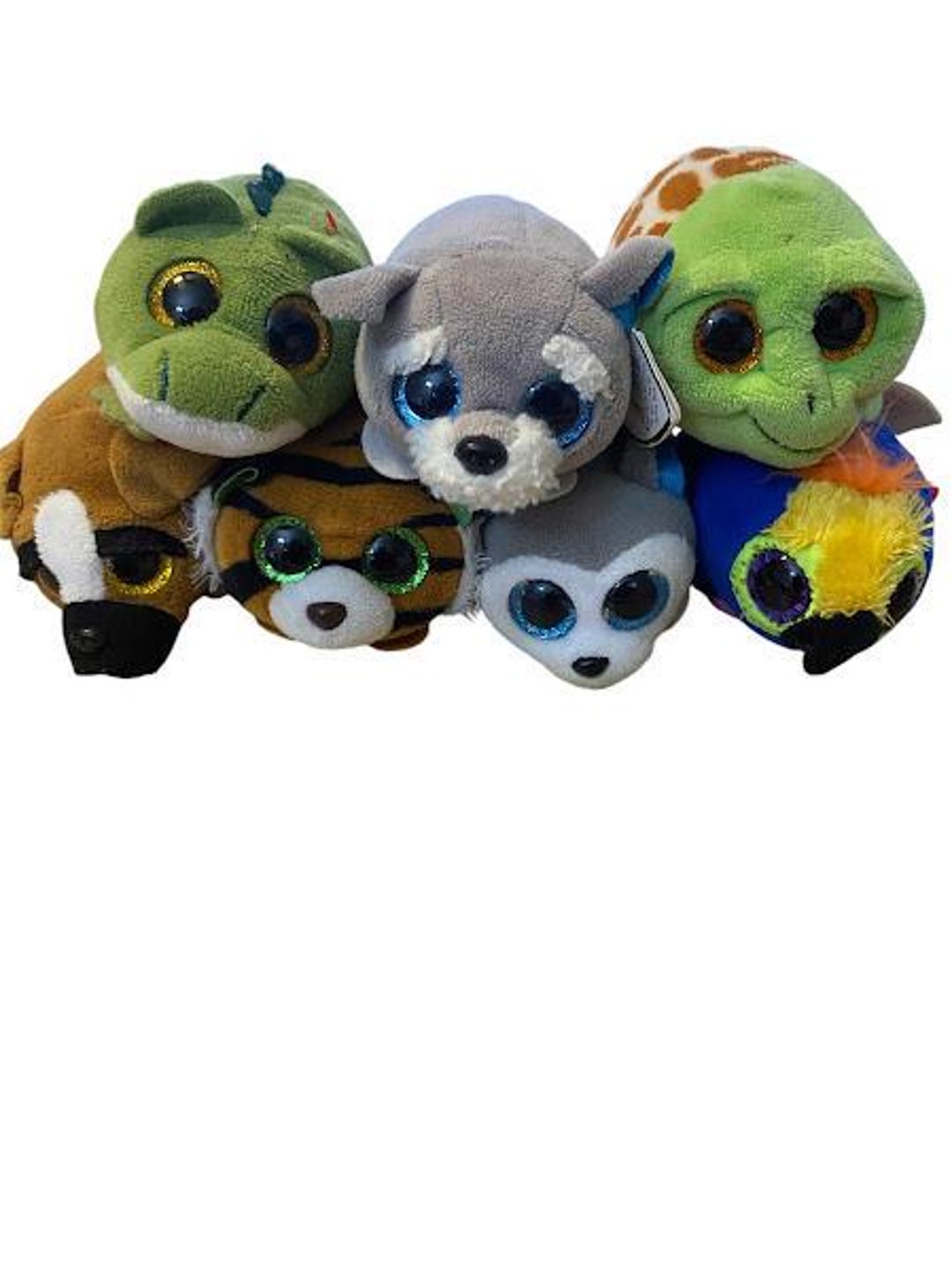 Adorable Mini TY Beanie Boos Set 7 Cute Stuffed Animals With Big Eyes ...