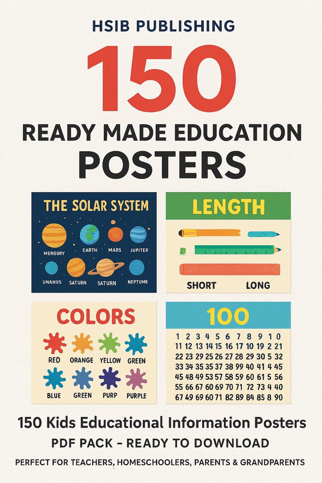 150 Kids Educational Comic-style Posters | Fun Learning PDF Bundle for ...