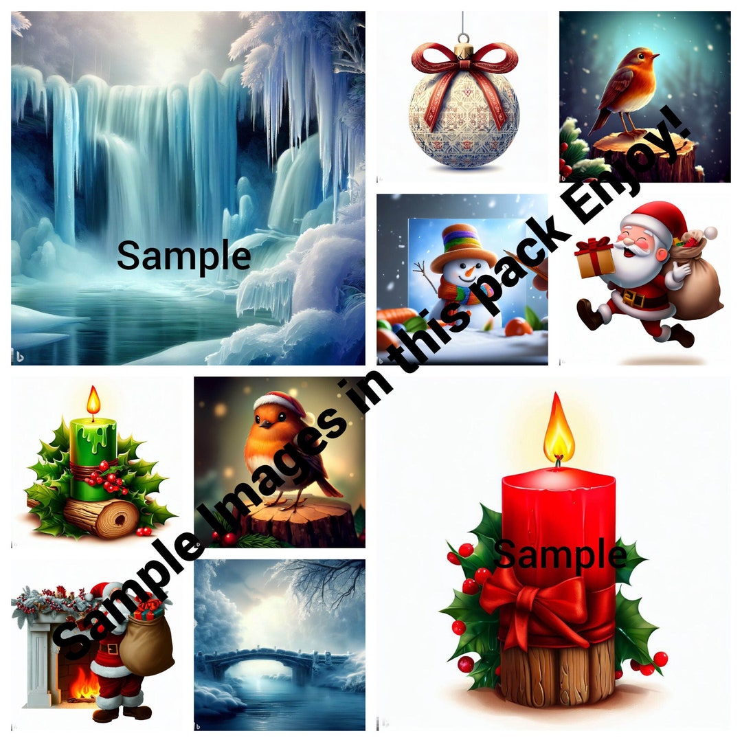 E Card Xmas Card Scenes, Christmas Snowman, Santa, Landscapes Clipart ...