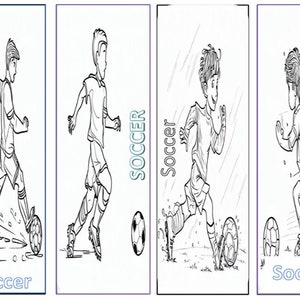 Soccer Bookmarks (set 4) Instant Download Ready Print and Color - Etsy