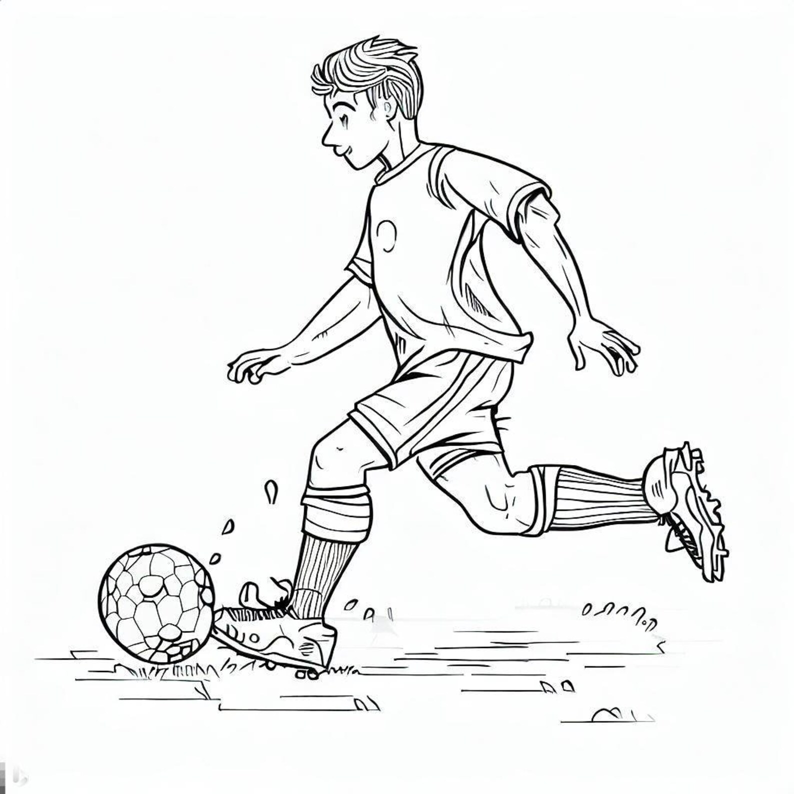 Soccer Football Coloring Pages 30 Action Packed Pictures, Fun Book for ...