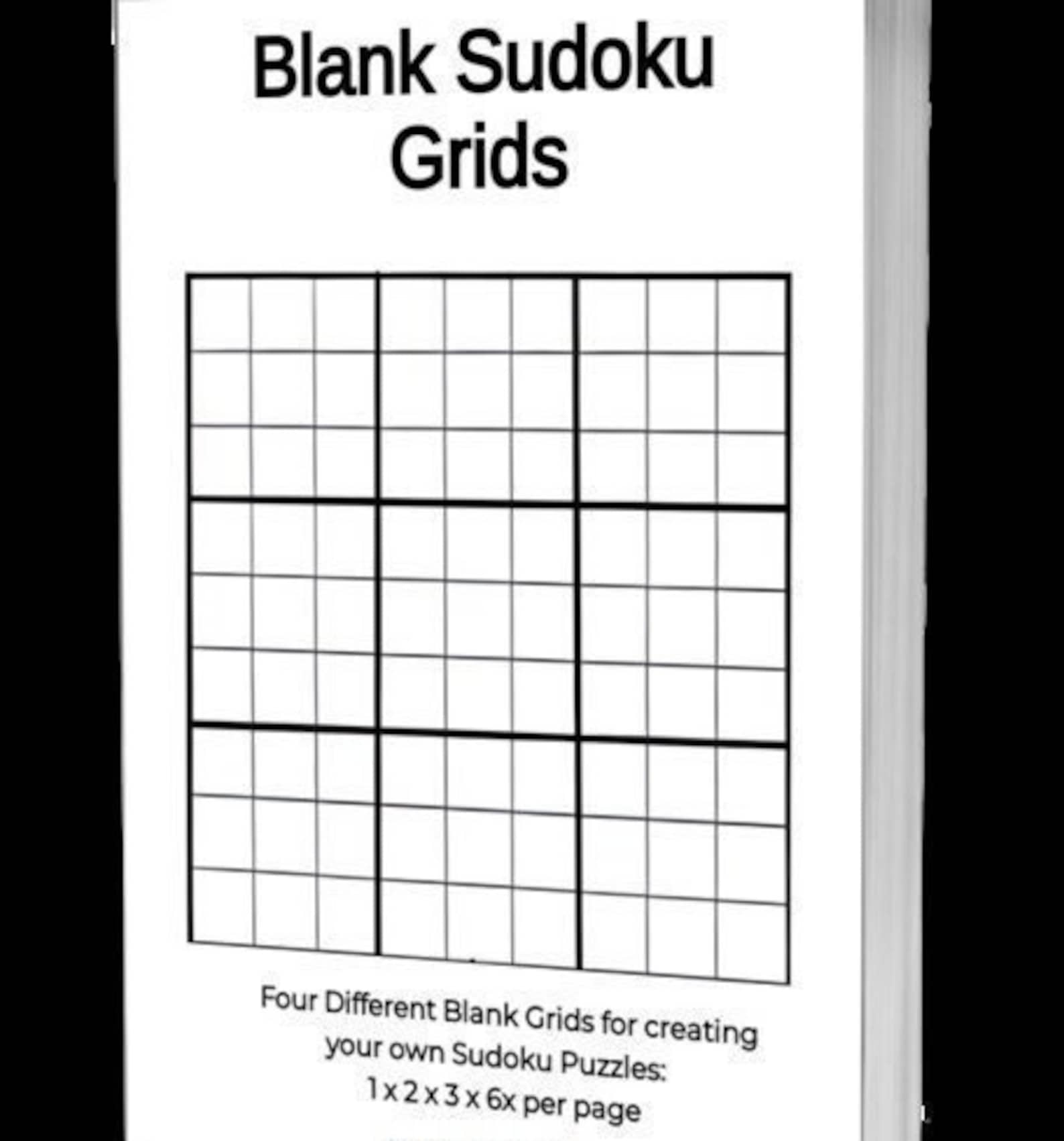 Printable Blank Sudoku Grids: 4 Sizes (PDF Download) - Etsy