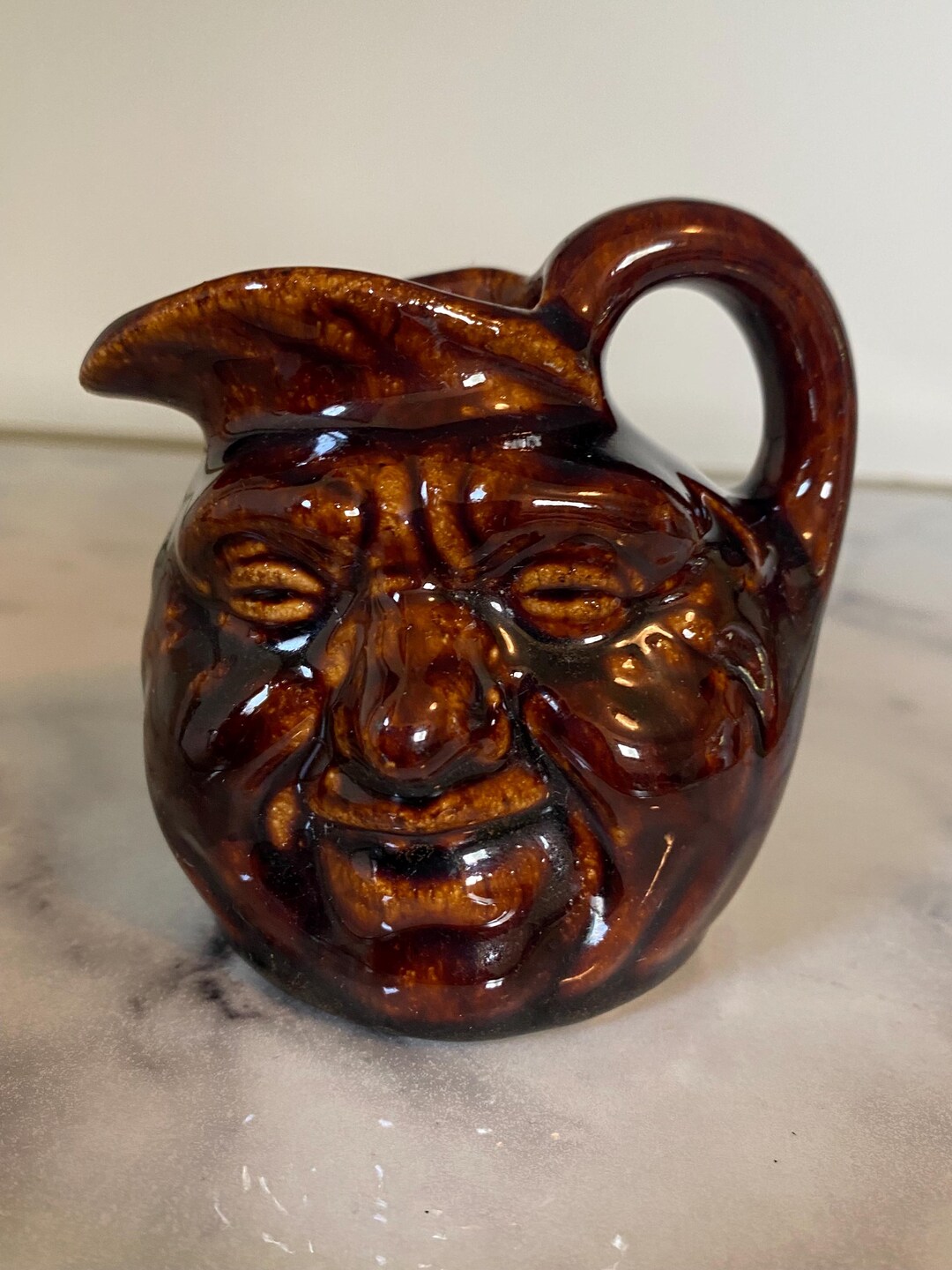 Vintage Miniature Face Jug Pitcher - Etsy