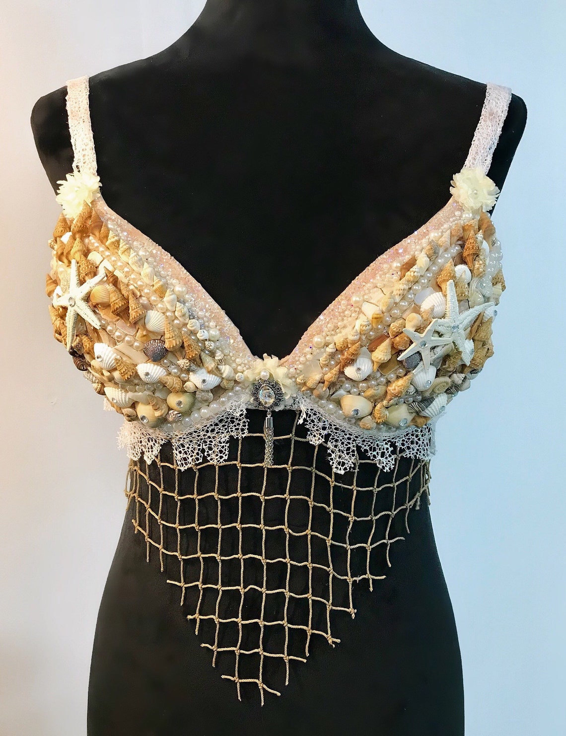 Ivory Shell Mermaid Top | Etsy