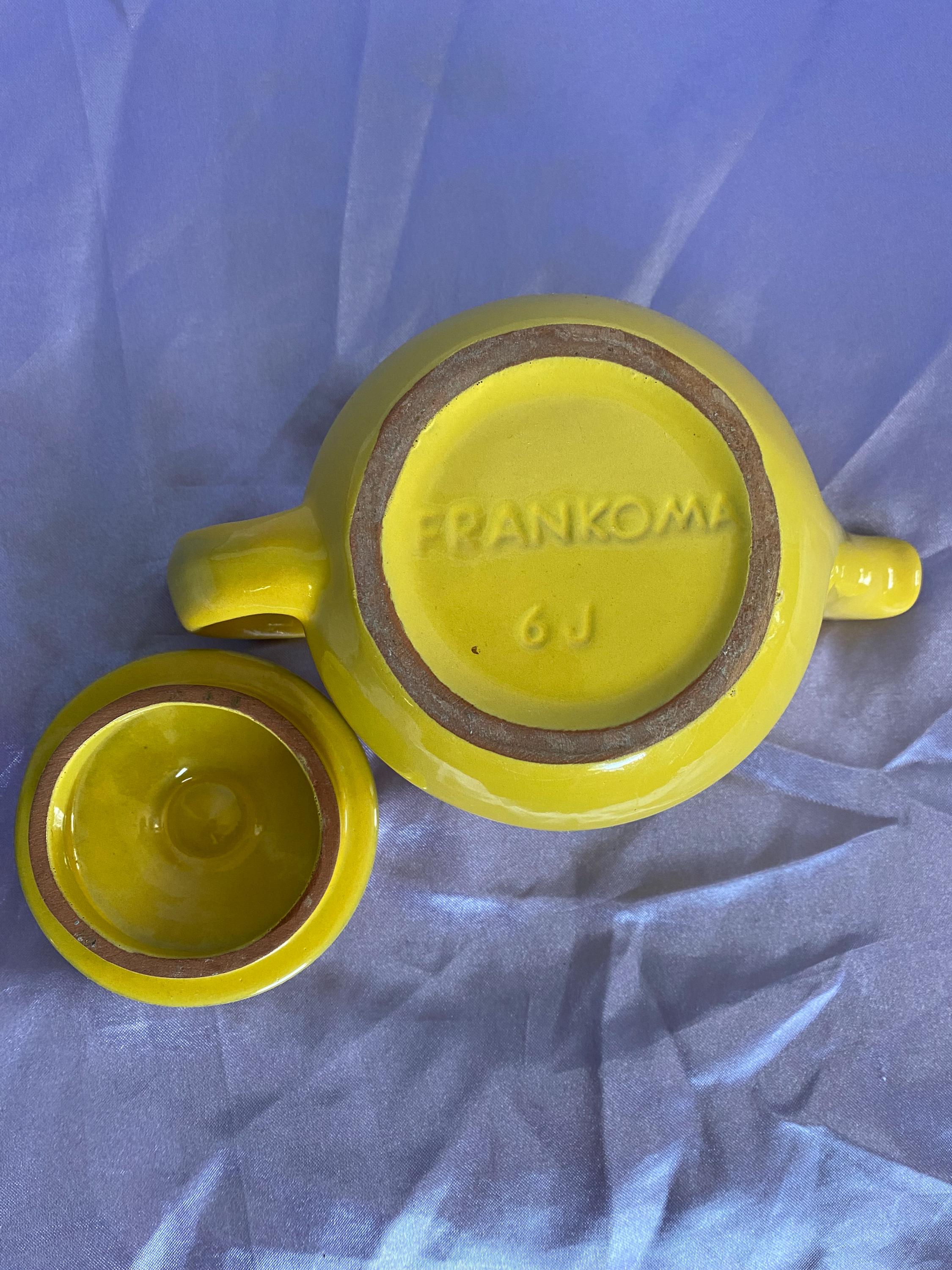 Mid Century Vintage Frankoma Mustard Mini Yellow Tea Pot 6J - Etsy
