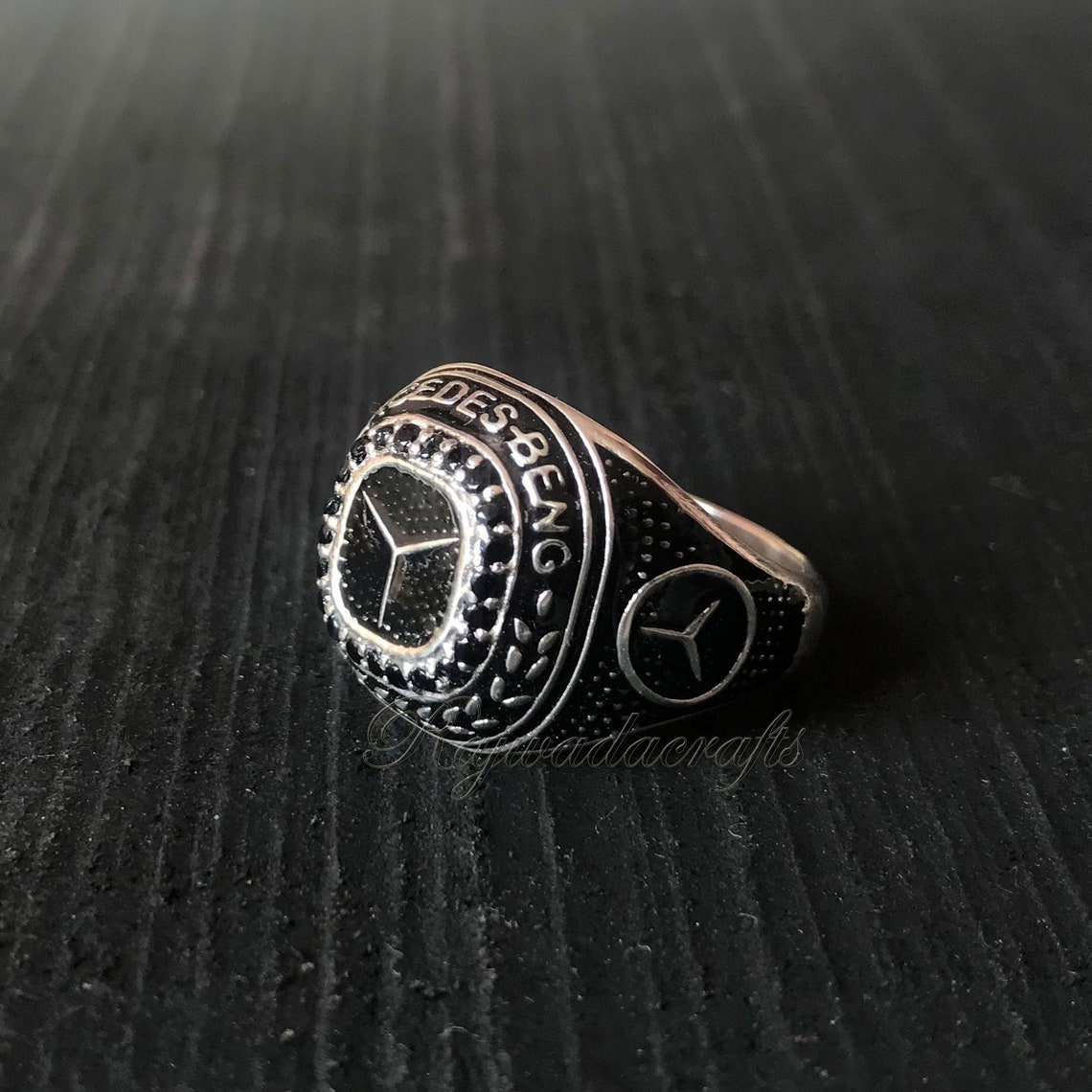 MERCEDES Benz Car 3D Ring 925 Solid Sterling Silver Unisex | Etsy